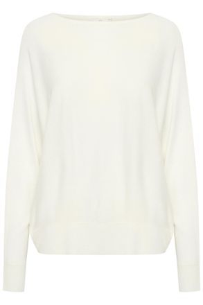 Kaffe Womens Pullover Long Batwing Sleeves Boat Neck Casual Fit Light Knit