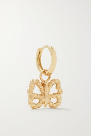 Alison Lou Butterfly Streamer Einzelne Creole Aus 14 Karat Gold