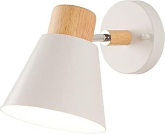Colcolo Applique Murale Nordique Lampe de Chevet E27 luminaire Moderne Simple Applique Murale d&eacute;corative, rotative, Blanche