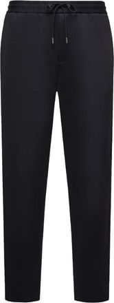Moncler Stretch Nylon Logo Jogging Pants - Black