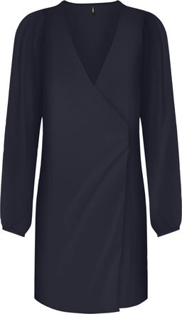 Only Damen Onlalma Life Poly L/S Gina Dress Solid Kleid, Night Sky, X-Small