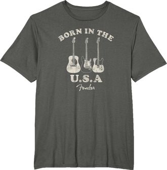 Fender Guitar Born in the USA Centered T-Shirt