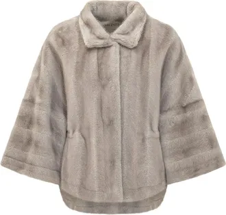 VALENTINI 1972 Valentini 1972, Femme, Vestes, Gris, Taille: 36 FR Manteau en fausse fourrure Eco Mink