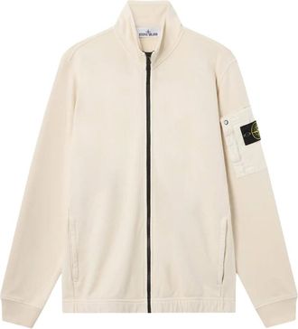 Stone Island Homme, Sweatshirts et sweats &agrave; capuche, Blanc, Taille: 2XL SweaT-shirt zipp&eacute;