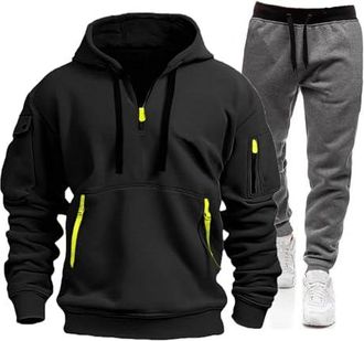 Generic Tenue Sport Homme Ensemble Sweat-Shirt &Agrave; Capuche Et Pantalon Sportwear Mode Casual Tenue Sport Homme D&eacute;contract&eacute; Ensemble 2 Pi&egrave;ces Tracksuit D&eacute;contrac