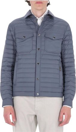 Moorer Homme, Vestes, Bleu, Taille: XL Acqua Padded Overshirt