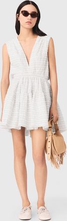 Maje Kurzes A-linien-kleid, R&uuml;ckenfrei - Wei&szlig; - Maje