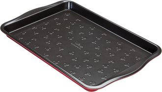 Prestige New Disney Bake with Mickey Mouse Backblech mit Antihaftbeschichtung - Gro&szlig;es Backblech 10 x 15, Karbonstahl-Backgeschirr, Rot & Schwarz