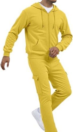 Generic Ensemble de costume d&eacute;contract&eacute; de couleur unie pour homme, coupe d&eacute;contract&eacute;e, tenue quotidienne pour le printemps, lautomne, lhiver, les activit&eacute;s d