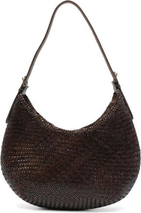 Dragon Diffusion Femme, Sacs, Brun, Taille: ONE Size Luna Mezza Sac &agrave; bandouli&egrave;re tiss&eacute; &agrave; la main