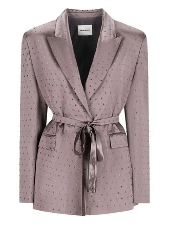 Andamane blazer ceintur&eacute; &agrave; ornements - Tons neutres