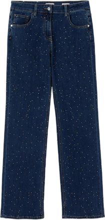 Oltre Femme, Jeans, Bleu, Taille: 42 FR Jeans Regular avec Cristaux