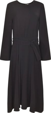 P.A.R.O.S.H. robe ceinturée à manches fendues - Noir