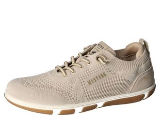 Mustang Jeans Damen Sneaker Schn&uuml;rung trendig Halbschuhe sportlich 1488-303, Gr&ouml;&szlig;e:40 EU, Farbe:Beige