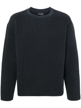 Emporio Armani sweat à design matelassé - Bleu