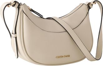 Marco Tozzi Umh&auml;ngetasche MARCO TOZZI, Damen, Gr. B/H/T: 25cm x 15cm x 8,5cm, creme, Lederimitat, unifarben, Taschen Umh&auml;ngetasche, Hobo, Umh&auml;ngetasche mit Logosc