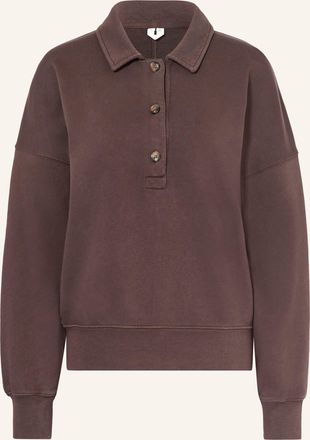 Arket Arket Jersey-Poloshirt Flora braun
