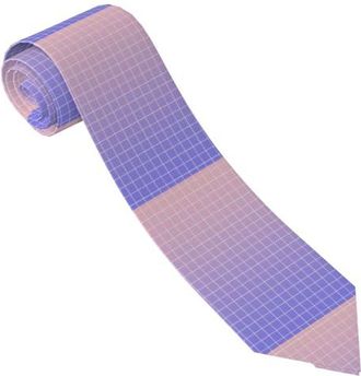 Generic Cravate Pour Hommes Imprim&eacute; Quadrill&eacute; Roses Et Violet Ombr&eacute; Classique Tie R&eacute;glable Cravates Homme Pour Remise De Dipl&ocirc;me F&ecirc;te Accessoires