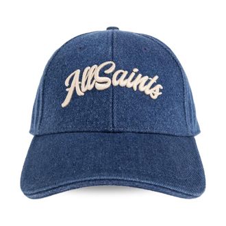 AllSaints unisex, Accessoires, Bleu, Taille: ONE Size Odyssey Denim Baseball Cap