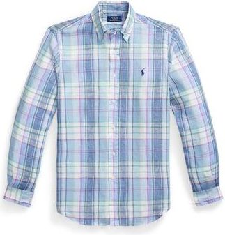 Polo Ralph Lauren Chemise col am&eacute;ricain &agrave; carreaux en coton