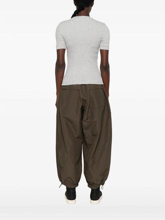 Entire studios Ribbed-Knit Cotton T-Shirt - Gray