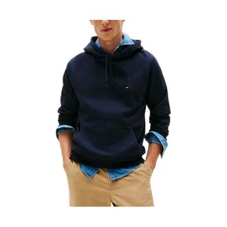 Tommy Hilfiger Homme, Sweatshirts et sweats &agrave; capuche, Bleu, Taille: 2XL Flag Embroidery Terry Hoody