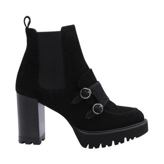 Luca Grossi Stylische Stiefeletten mit Pesetas - - Shoes - Damen - Schwarzk - 39 EU