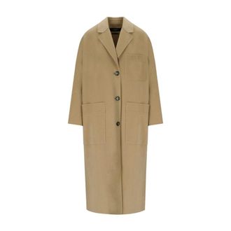 Max Mara Femme, Manteaux, Beige, Taille: 36 FR Galosce Single-Breasted Coat