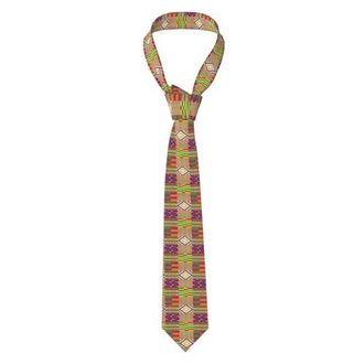 Generic Cravate Pour Homme Motifs Color&eacute;s En Tissu Kente Fine Necktie &Eacute;l&eacute;gant Cravate Pour C&eacute;l&eacute;brations &Eacute;v&eacute;nements Affaires