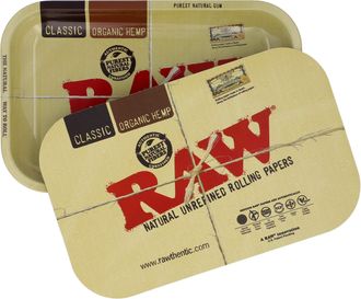 Raw Bundle - klassisches Rolltablett mit klassischer magnetischer Abdeckung | Größe - klein | tolle Aufbewahrung für Zuhause oder unterwegs