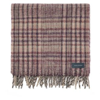 Piquadro &Eacute;charpe en m&eacute;lange de laine effet mohair- carreaux pastel - Femme - Accessoires - Multicolore - Taille: ONE Size