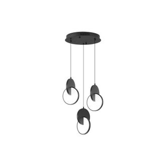 Fabrilamp Carlota Pendelleuchte 3l schwarz 51w 6500k 7140lm regx33x29cm