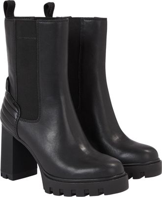 Calvin Klein Damen Chelsea Boot LTH Wn Plateau Mittelhoher Stiefel, 3 x Schwarz, 40 EU