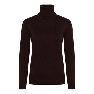 Saint Tropez Milasz Pull &agrave; Col Roul&eacute; - Femme - Pulls - Brun - Taille: 40 FR