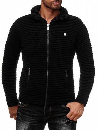 Red Bridge Strickjacke in Grobstrick mit Innenfutter und hohem Kragen Innen gef&uuml;ttert f&uuml;r zus&auml;tzliche W&auml;rme