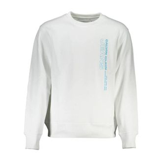Calvin Klein Baumwoll-Sweatshirt mit Rundhalsausschnitt und Logo-Print - - Sweatshirts & Hoodies - Herren - Wei&szlig; - XL