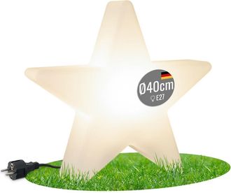 8 Seasons design Shining Star LED Weihnachtsstern &Oslash; 40 cm (Wei&szlig;), E27 Fassung inkl. Leuchtmittel in warmwei&szlig;, Stern beleuchtet, Weihnachts-Deko, Winter-Deko, f&uuml;