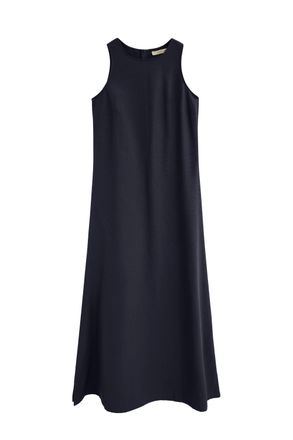 Polo Club &Auml;rmelloses Cotolino-Kleid marineblau mit Polo Club Logo