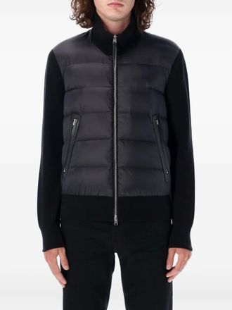 Tom Ford veste en maille à empiècements matelassés - Noir