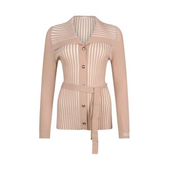 Liu Jo Femme, Pulls, Multicolore, Taille: 38 FR Belted Cardigan