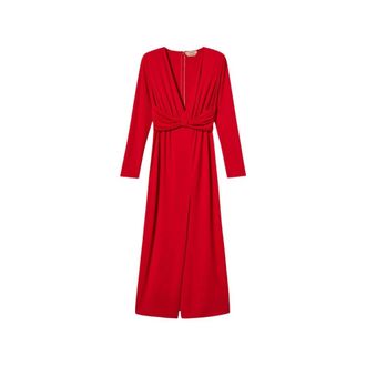 Twinset Robe Mi-longue - Femme - Robes - Rouge - Taille: 42 FR