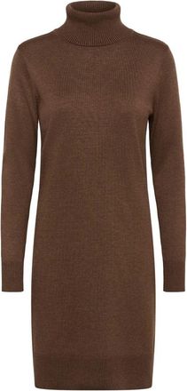 Saint Tropez MilaSZ Rollneck Kleid - - Dresses - Damen - Braun - XL