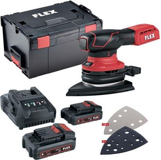 Flex Akku-Deltaschleifer ODE 2-100 18-EC 2x2,5 Ah Akkus, L-BOXX, 102tlg. Zubeh&ouml;r
