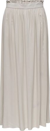 Only Damen Onlvenedig Life Long Skirt WVN Noos Langer Plisseerock Mit Elastischem Bund Für Weibliche Jugendliche, Silver Lining, XXXL
