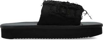 Rick Owens Homme, Chaussures, Noir, Taille: 43 EU Slides &agrave; plateforme torsad&eacute;e