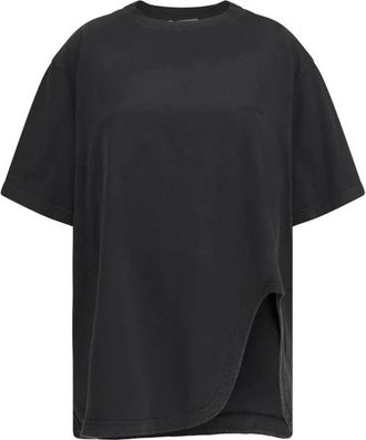 The Attico Femme, Tops, Noir, Taille: 34 FR T-Shirt Classique D&eacute;contract&eacute; en Coton