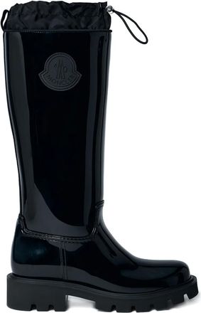 Moncler logo-patch drawstring boots - Wei&szlig;