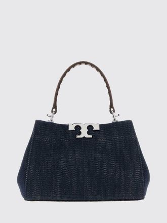 Tory Burch Eleonora Mini-Handtasche aus Denim mit Double-T-Logo
