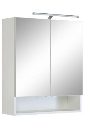 Held Spiegelschrank, Weiß, Holzwerkstoff, 1 Fächer, einzeln stellbar, 60x71x20 cm, individuell planbar, Badezimmer, Badezimmerspiegel
