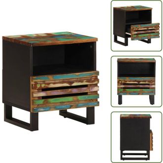 vidaXL The Living Store - Nachttisch 40x34x46 cm Altholz Massiv - Holz Nachttisch - Altholz Tisch - Vintage Nachttisch - Wohnzimmer M&ouml;bel